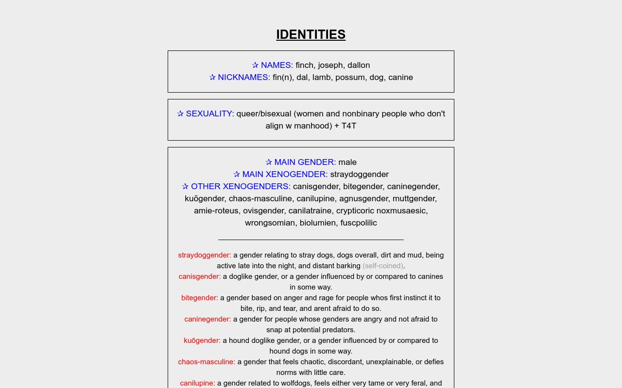 my identities